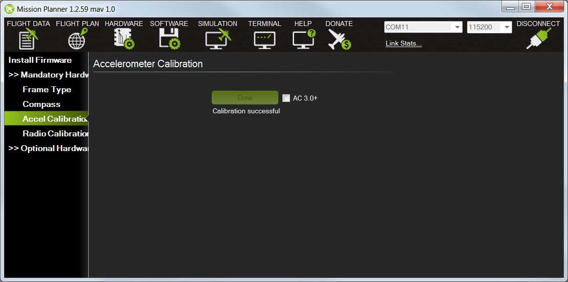 Accelerometer Calibration In Mission Planner — Copter Documentation